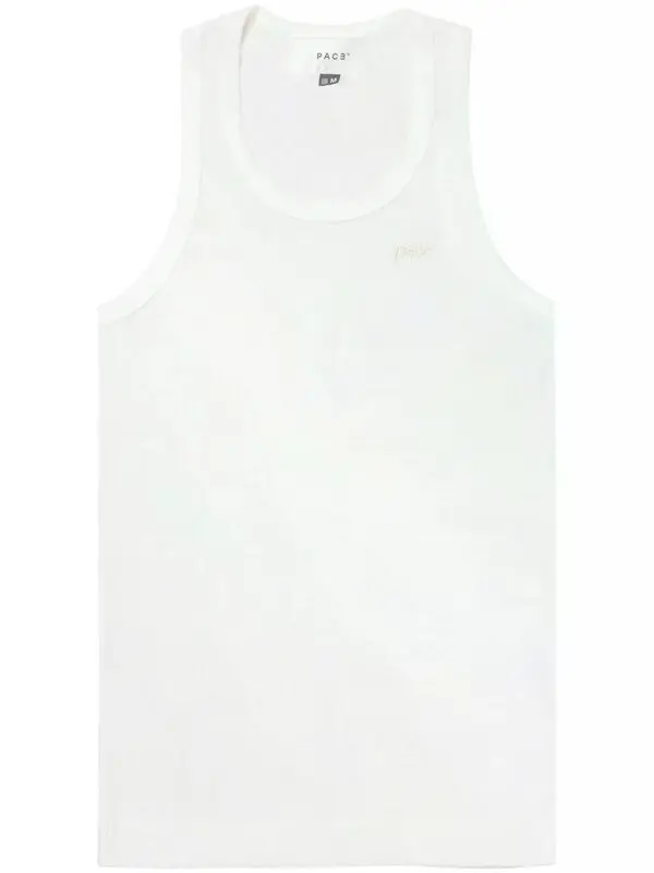 PACE Waffle-knit Tank Top - White