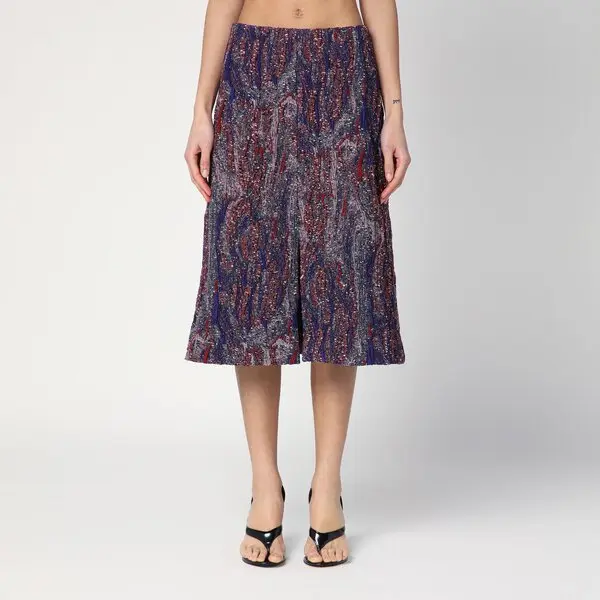 Dries Van Noten Jacquard Midi Skirt - Multicolor