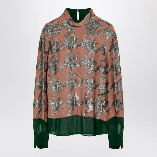 Dries Van Noten Sequined Viscose Blouse