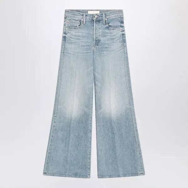 MOTHER The Tomcat Roller Skimp Wide Leg Jeans - Light Blue