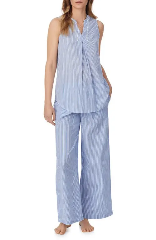 Eileen West Stripe Sleeveless Tunic Wide Leg Pajamas