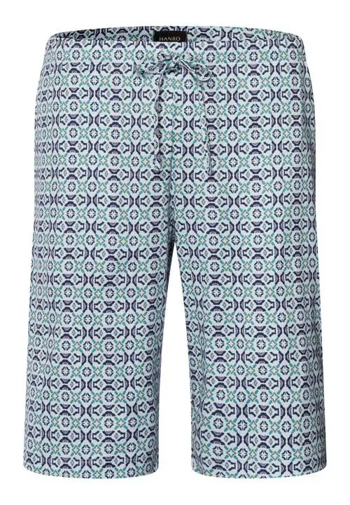 Hanro Night And Day Drawstring Cotton Shorts - Tinted Mosaic