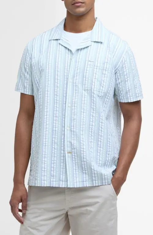 Barbour Beechcroft Stripe Cotton Seersucker Camp Shirt