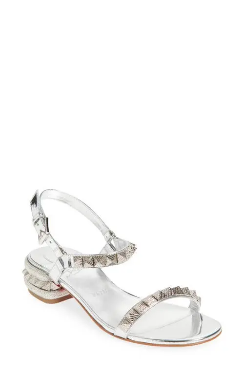 CHRISTIAN LOUBOUTIN Pyrasand Sandal - Silver