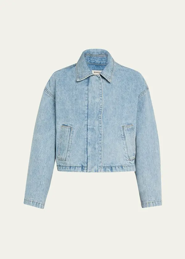 Simkhai Everli Cropped Denim Jacket