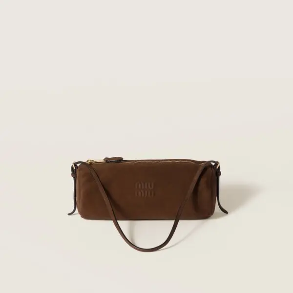 Miu Miu Suede Pouch - Cocoa Brown