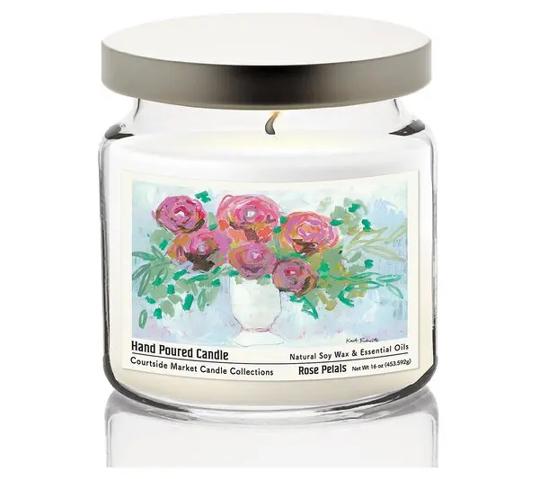 COURTSIDE MARKET A Hug In A Vase Candle Glass J Ar 16 Oz