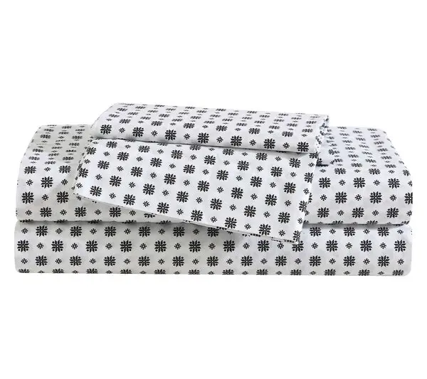 Eddie Bauer Fairisle Sprinkle White-black Full Eet Set