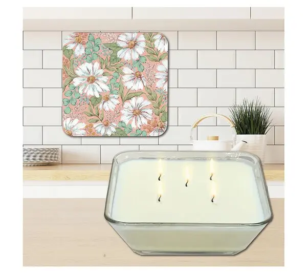 COURTSIDE MARKET Spring Has Sprung Soy Wax Cand Le & Artboard
