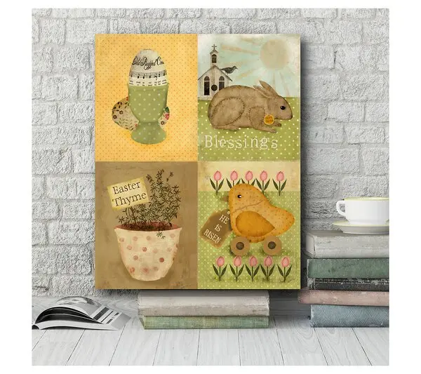 COURTSIDE MARKET Easter Time 20x24 Canvas Wall Art