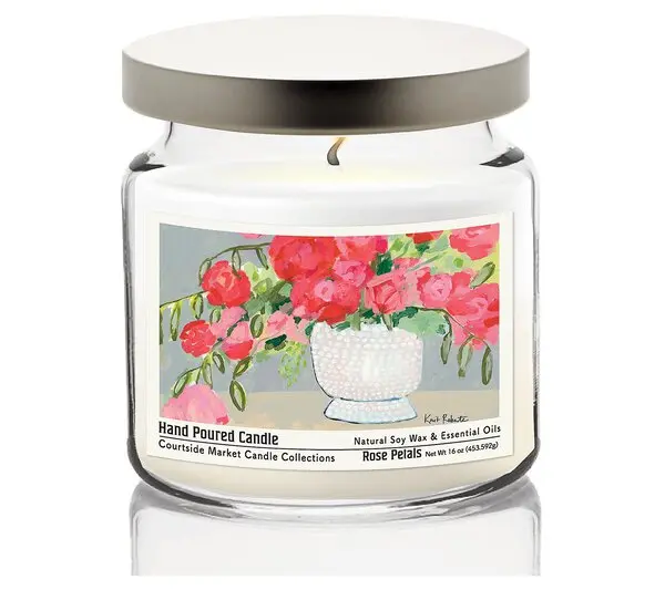 COURTSIDE MARKET Your Mind Is A Garden Candle G Lass Jar 16 Oz