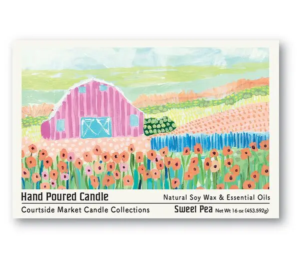 COURTSIDE MARKET Strolling The Farm Candle Glas S Jar 16 Oz