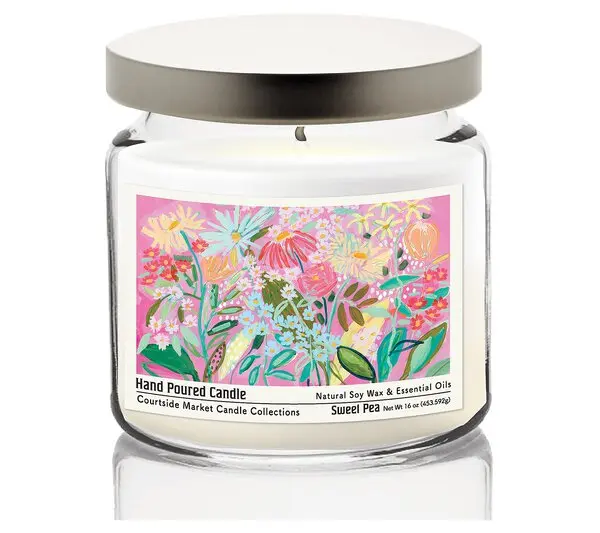 COURTSIDE MARKET Allow Yourself To Glow Candle Glass Jar 16 Oz