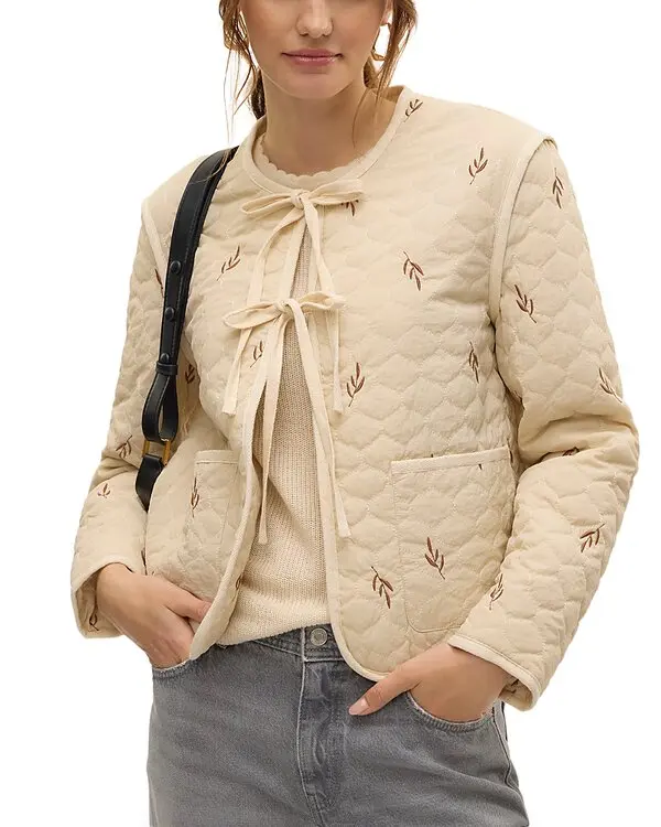 Vero Moda Embroidered Quilted Jacket