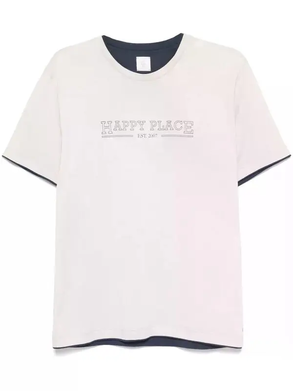 Eleventy Text-print T-shirt