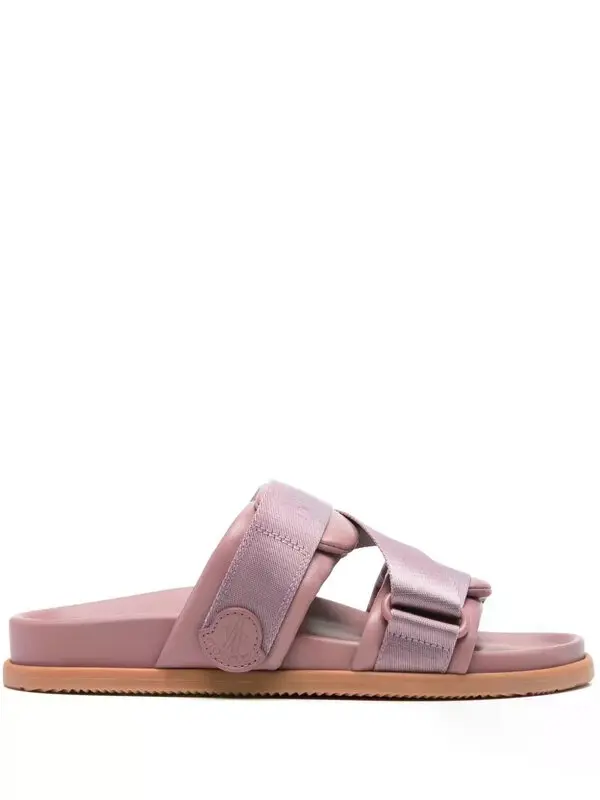 Moncler Logo-jacquard Slides - Purple