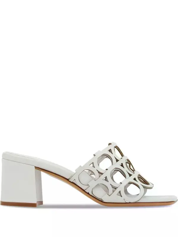 FERRAGAMO 55mm Gancini Sandals - White