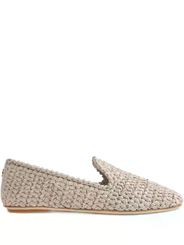 Moncler Braided Slip-on Loafers - Neutrals
