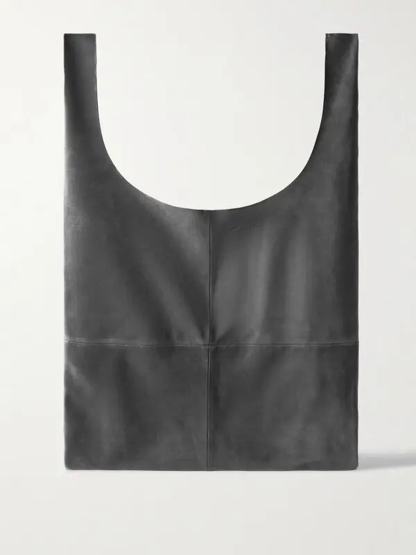 CORTANA U Xl Debossed Suede Shoulder Bag - Gray