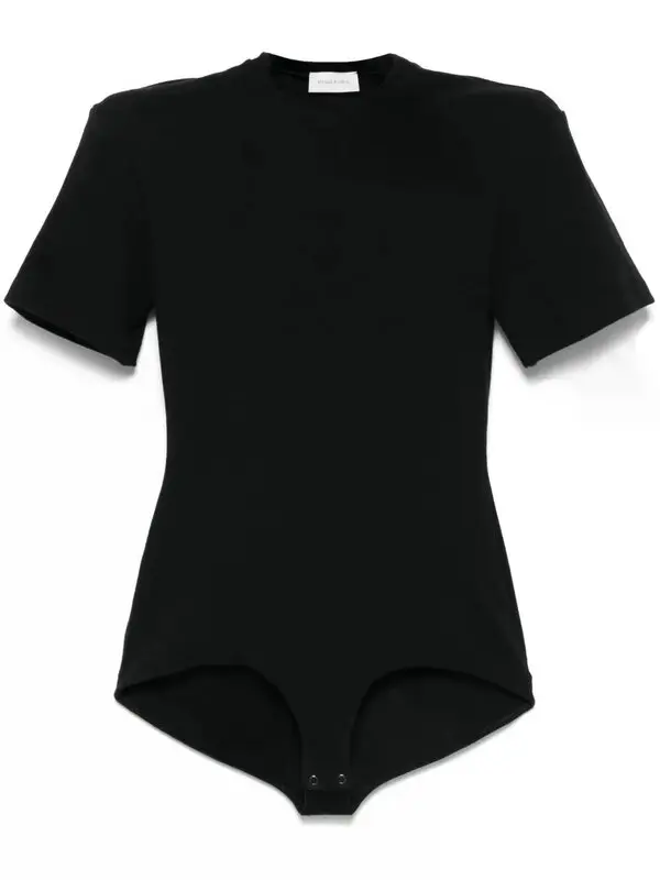 Magda Butrym Ribbed Short-sleeve Bodysuit - Black