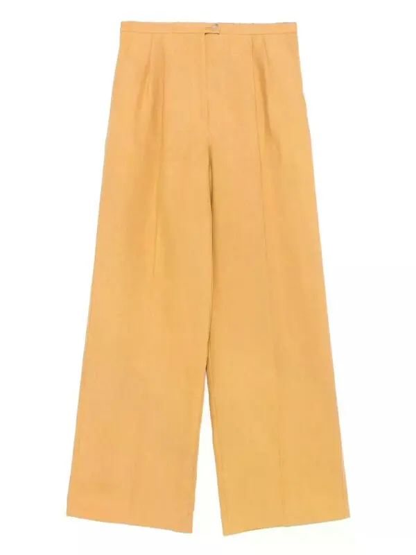 FORTE_FORTE Linen Darted Trousers - Yellow