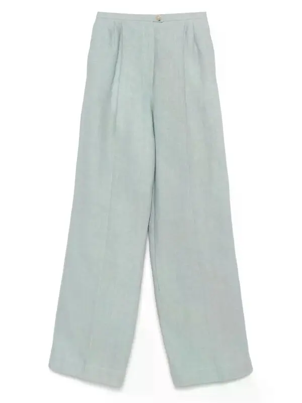 FORTE_FORTE Linen Darted Trousers - Blue