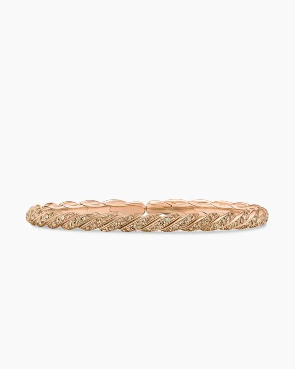 David Yurman Sculpted Cable Flex Bracelet - Cognac Diamond