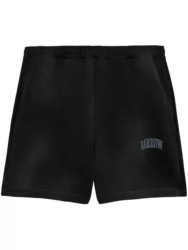 BARROW Logo-print Shorts - Black