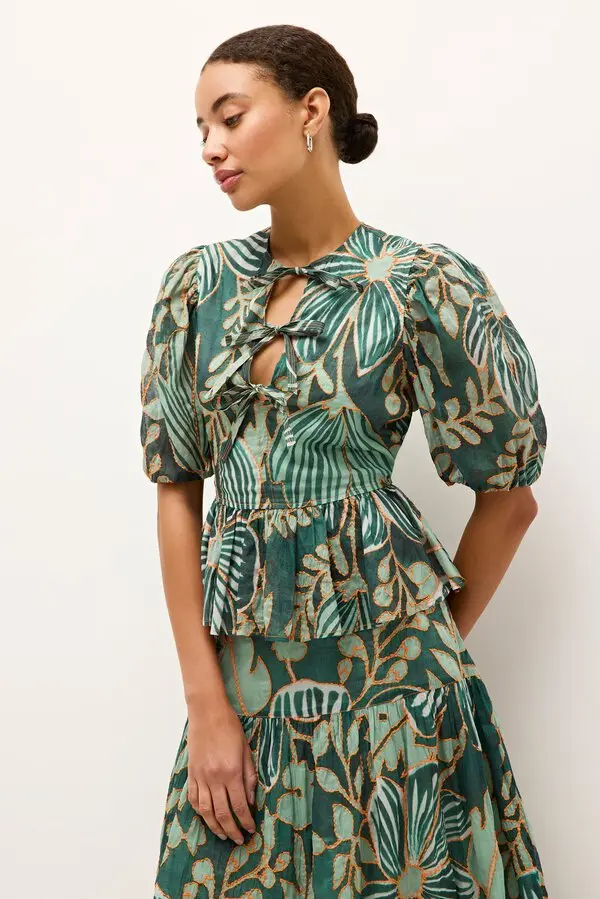 MARIE OLIVER Estella Floral Embroidered Top - Primavera