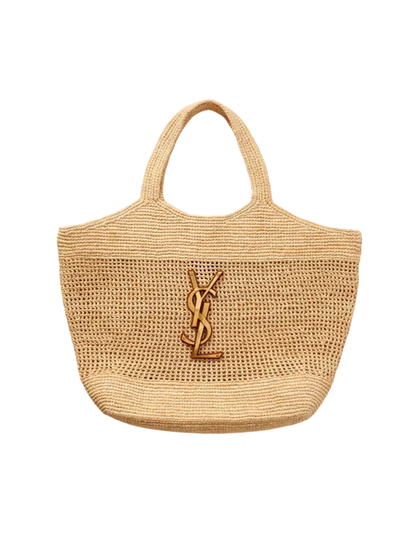 Saint Laurent Icare Maxi Raffia Tote - Neutrals