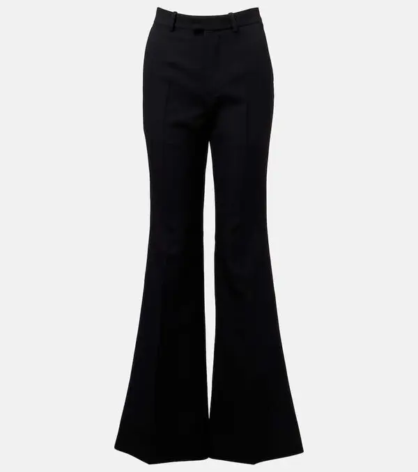 Balenciaga High-rise Flared Wool Pants