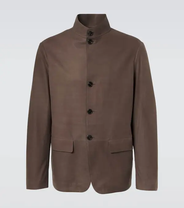 Zegna Il Conte Leather Jacket