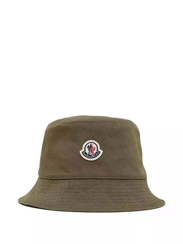 Moncler Logo-patch Bucket Hat - Green