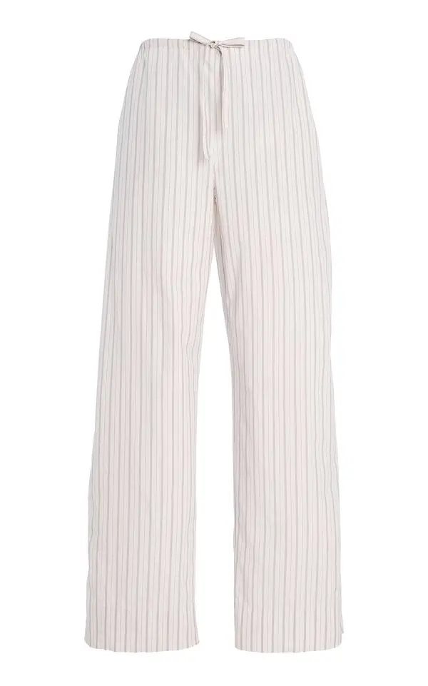 THE ROW Hypnosta Checked Cotton Wide-leg Pants