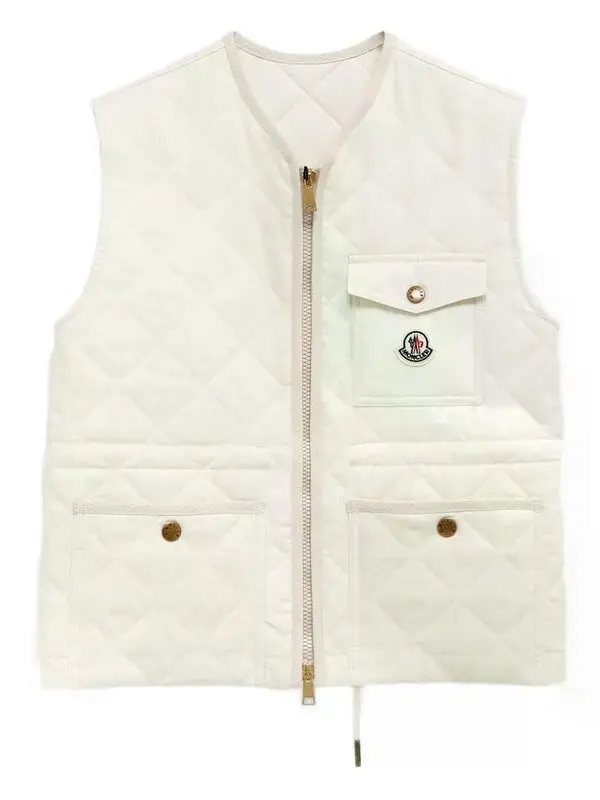 Moncler Vigny Quilted Gilet - White