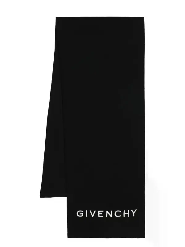 Givenchy 4g-embroidered Wool Scarf