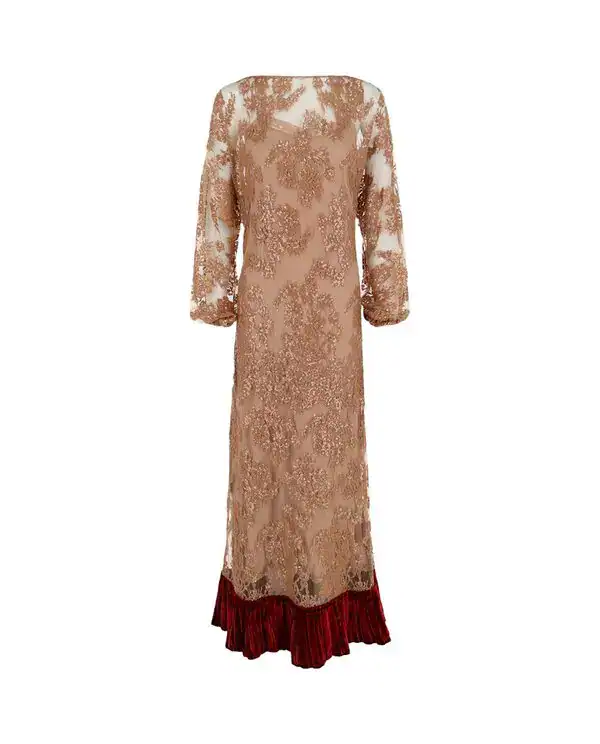 Gucci Floral Lace Dress - Brown | Editorialist