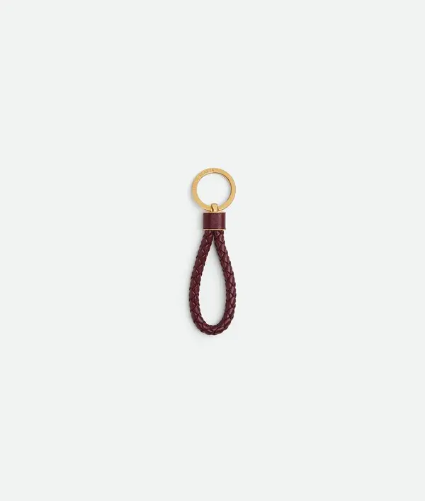 Bottega Veneta Intreccio Key Ring - Barolo | Editorialist