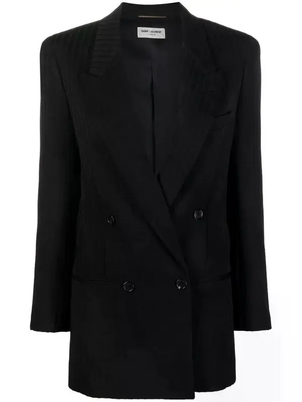 Saint Laurent Striped Double-breasted Blazer