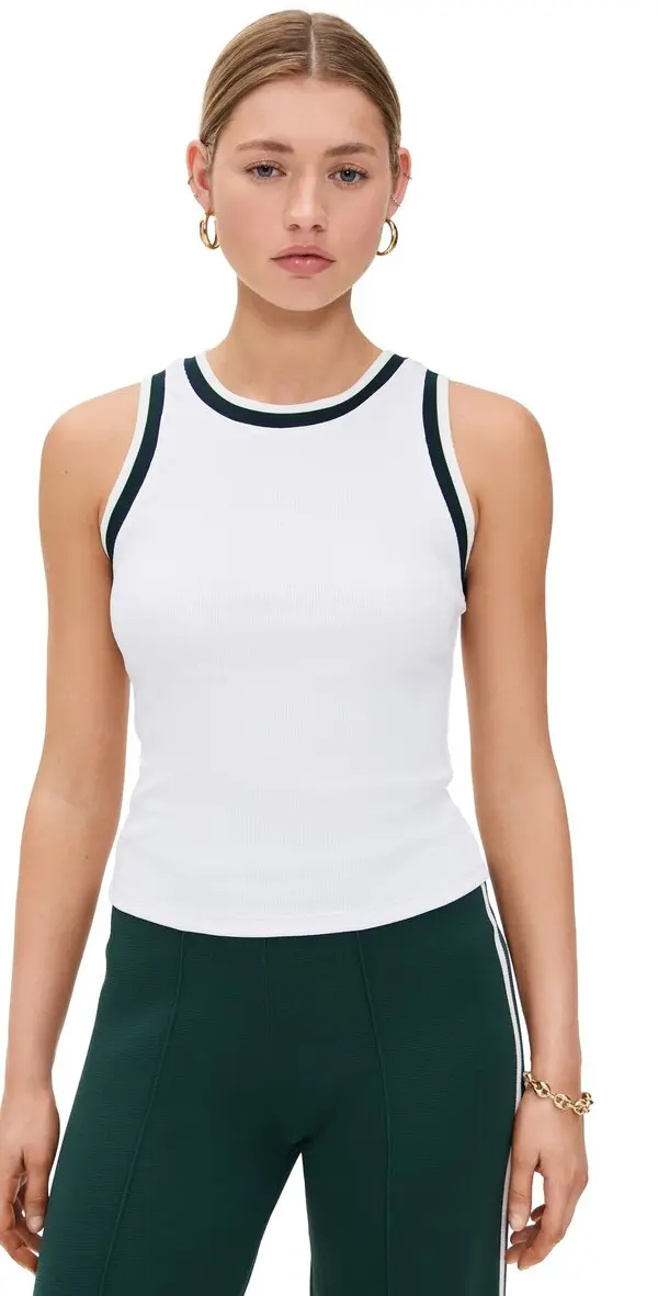 The Upside Kirsty Rib Tank Top - White