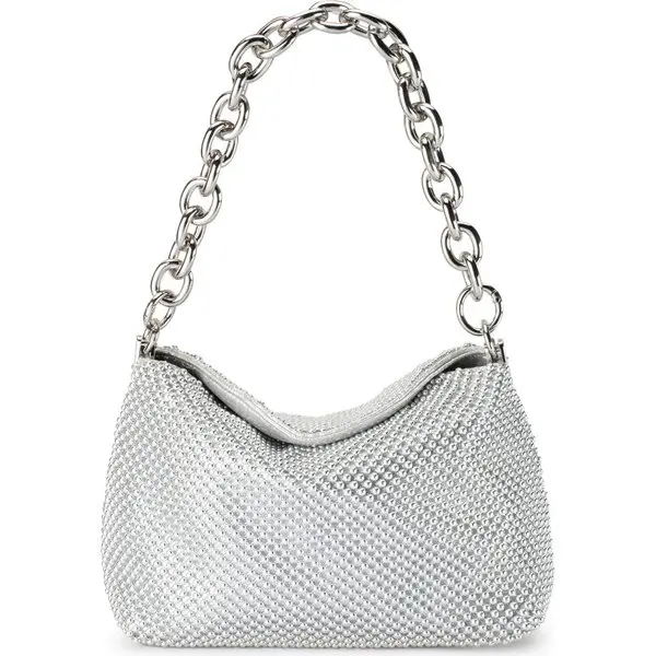 OLGA BERG Skylar Ball Mesh Shoulder Bag - Silver