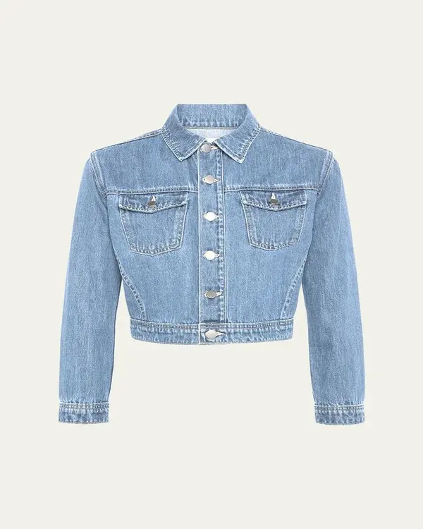 L'Agence Koda Denim Trucker Jacket - Fontana