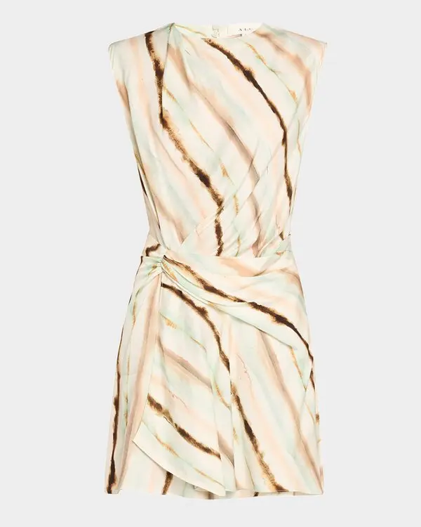 A.L.C. Delia Draped Tie-dye Mini Dress