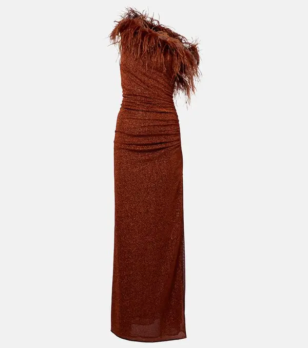 Oseree Lumière Plumage Maxi Dress