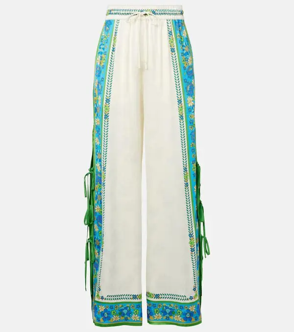 ALEMAIS Alémais Vivianna Printed Wide-leg Pants
