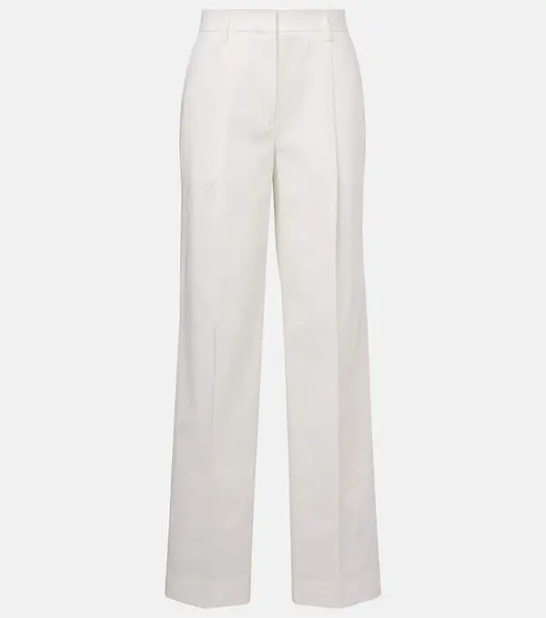 TOTÊME High-rise Straight Pants - White