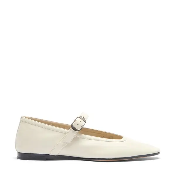 Le Monde Beryl Leather Mary Janes - Ecru
