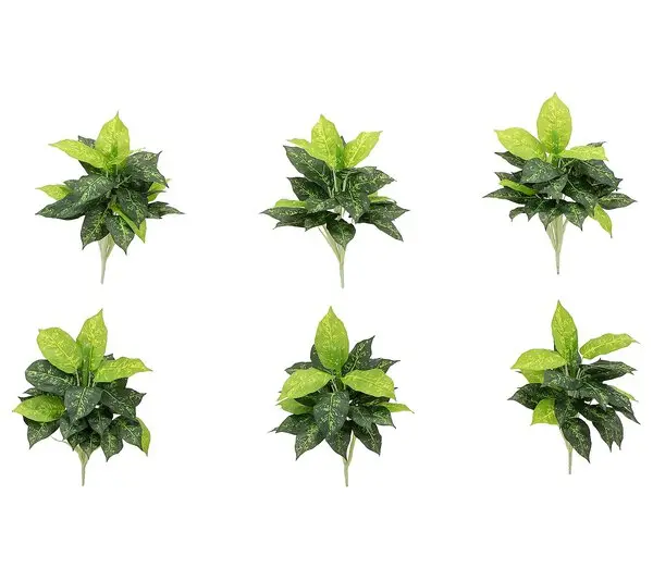 NEARLY NATURAL 19' Artificial Dieffenbachia Pla Nt Set Of 6