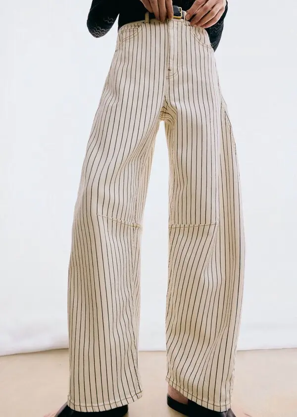 ME+EM Extreme Tapered Jean - Black/ecru
