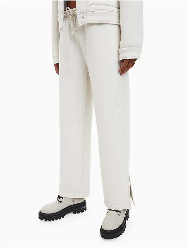 Calvin Klein Relaxed Split Hem Joggers - Eggshell